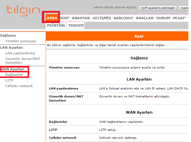 Tılgın HG 2331 Modem Kurulumu | TILGIN MODEM DESTEK HATTI